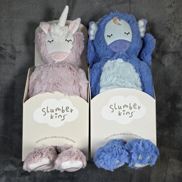 Slumberkins | Toys | Slumberkins Pink Univorn And Blue Dragon Plush Toy ...